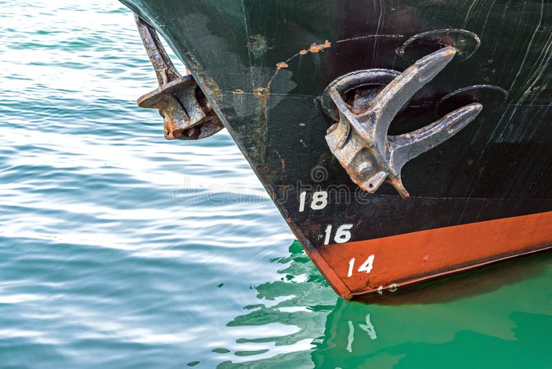 Measurement of the Freeboard of a Big Bridge Stock Image - Image of ...