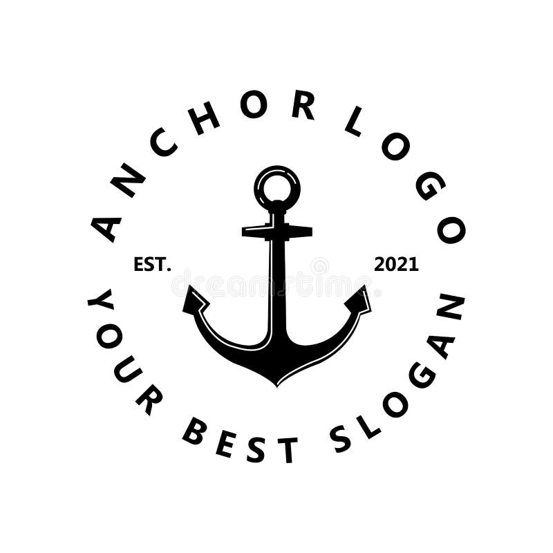 Ship Anchor Logo Icon Vector, Port, Retro Design Illustration Stock ...