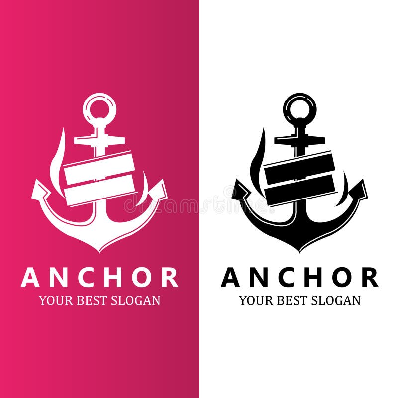 Ship Anchor Logo Icon Vector, Port, Retro Design Illustration Stock ...