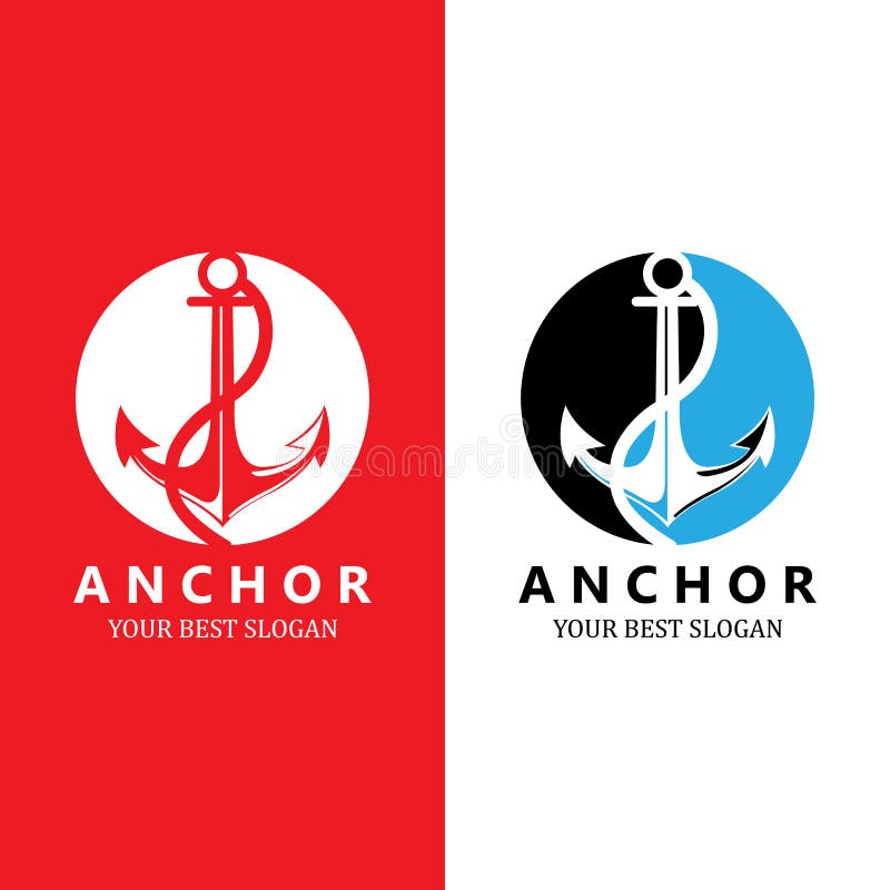 Ship Anchor Logo Icon Vector, Port, Retro Design Illustration Stock ...