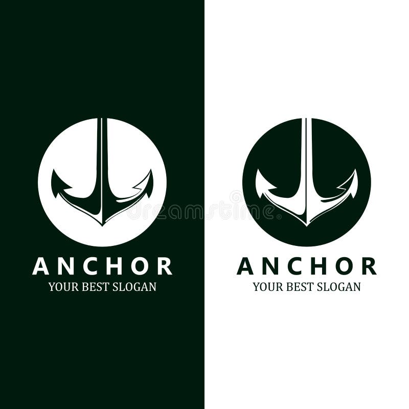 Ship Anchor Logo Icon Vector, Port, Retro Design Illustration Stock ...