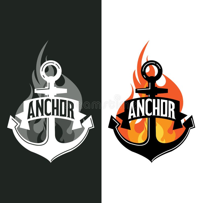 Ship Anchor Logo Icon Vector, Port, Retro Design Illustration Stock ...