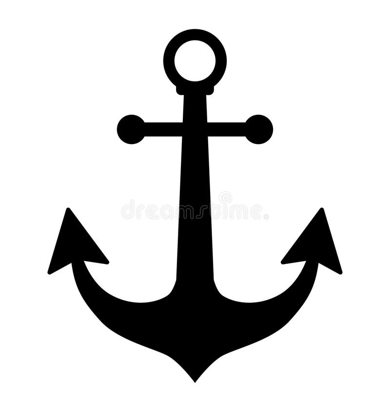 Ship Anchor Symbol Vector Icon Stock Vector - Illustration of tattoo ...