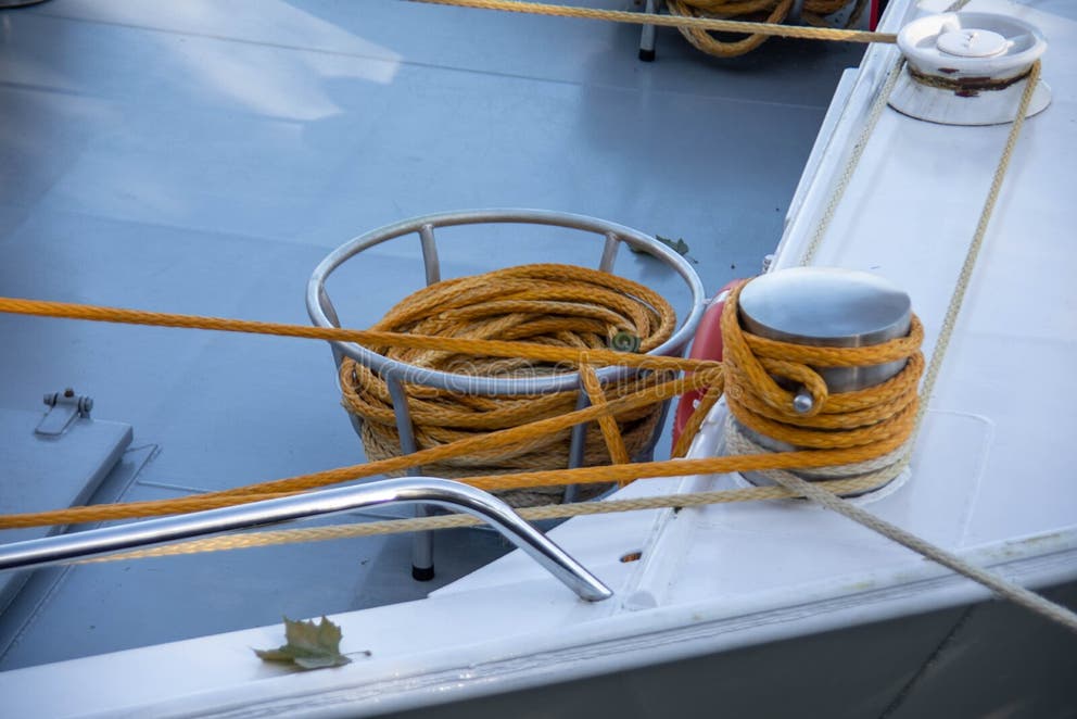 Ship is Anchored To the Quay Stock Image - Image of anchor, braid ...
