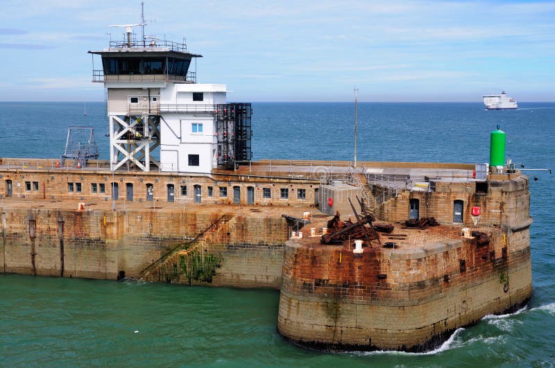 Ship Approaching the Port of Dover Stock Photo - Image of radio, rust ...