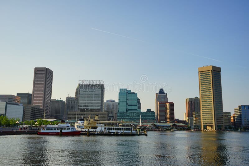 Ship in Baltimore Inner Harbor Editorial Image - Image of harbor ...