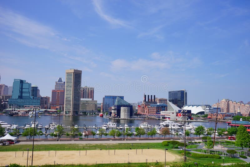 Ship in Baltimore Inner Harbor Editorial Photography - Image of ...