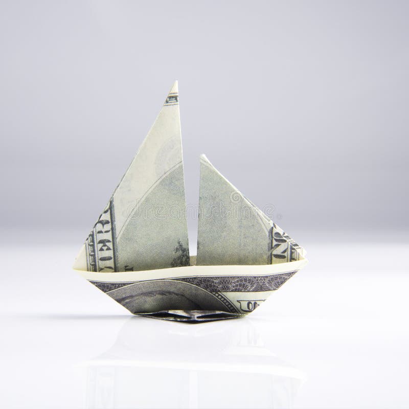 Ship from banknotes stock photo. Image of achievement - 87447696