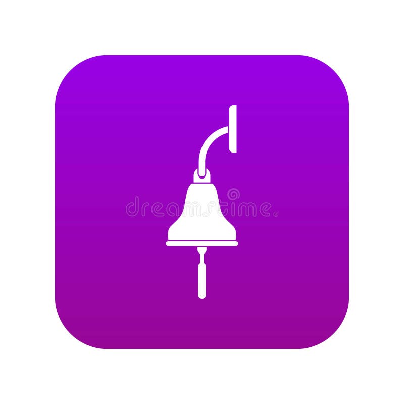 Ship Bell Icon Digital Purple Stock Vector - Illustration of ring ...