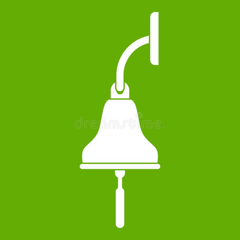 Ship bell icon green stock vector. Illustration of braid - 99021886