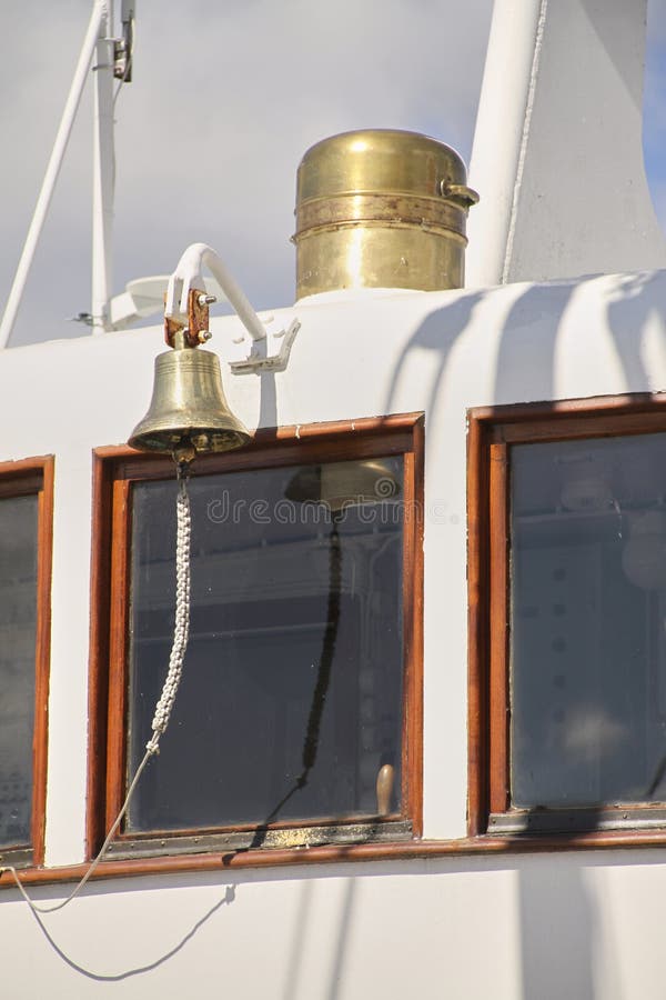 Ship bell stock photo. Image of ancors, vintage, wood - 73386568