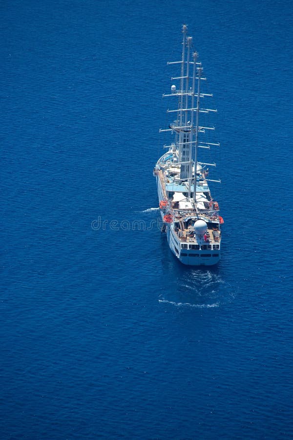 Ship in the blue sea stock photo. Image of sport, frigate - 125242928