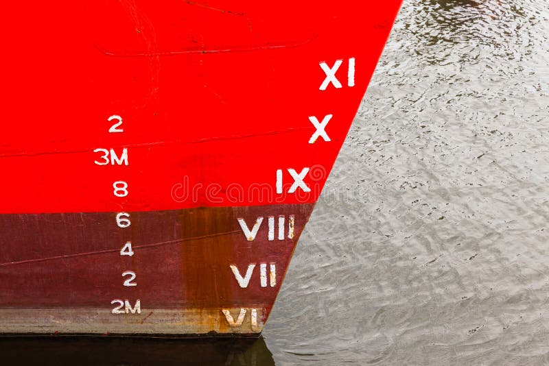 Ship Bow Depth Numbers stock photo. Image of seas, cargo - 101476754