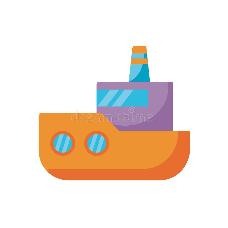 Ship Boat Child Toy Flat Style Icon Stock Vector - Illustration of ...
