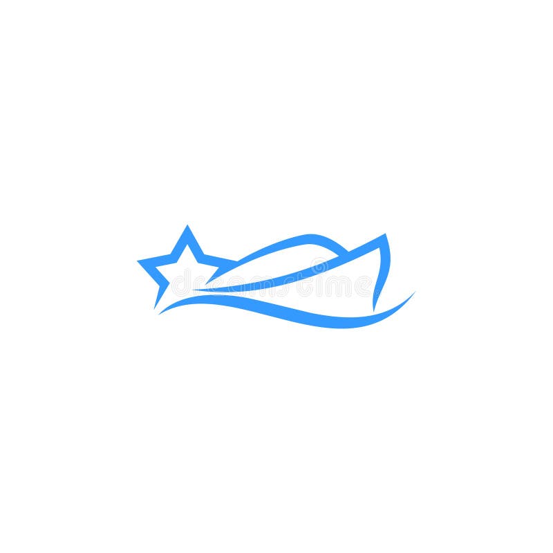 Ship Boat Sailing Cruise or Private Yatch with Star Icon Logo Template ...