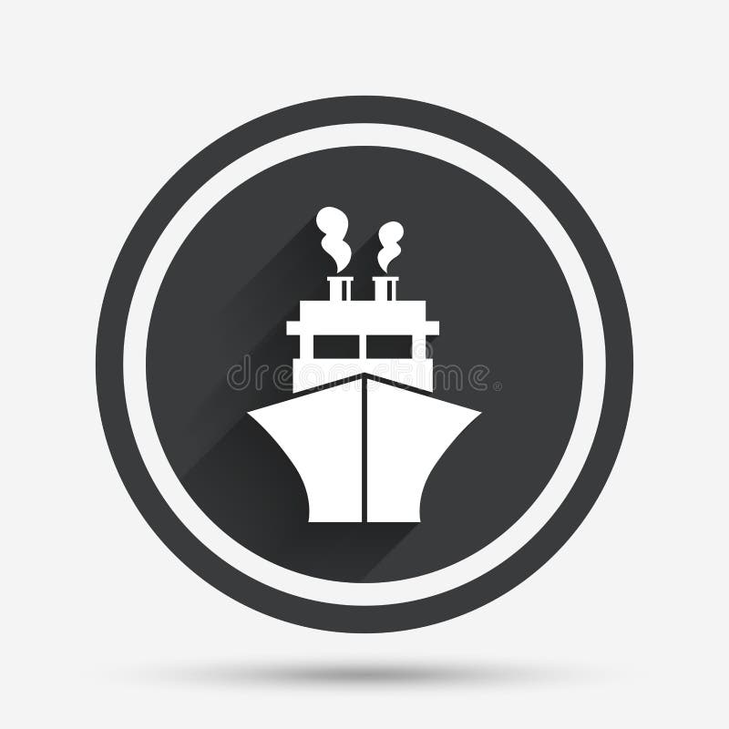 Ship or Boat Sign Icon. Shipping Delivery Symbol Stock Vector ...