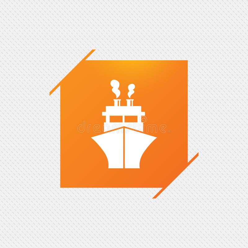Ship or Boat Sign Icon. Shipping Delivery Symbol Stock Vector ...