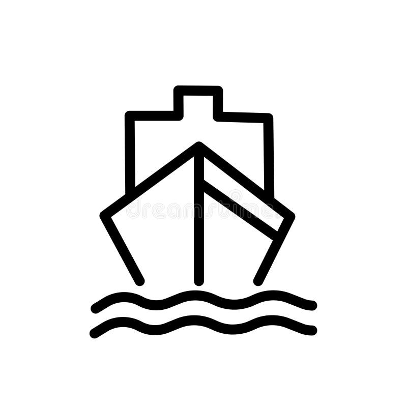 Ship, boat - vector icon stock vector. Illustration of ship - 352077607
