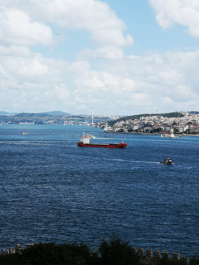 Ship on the Bosfor stock photo. Image of transit, marina - 248134926
