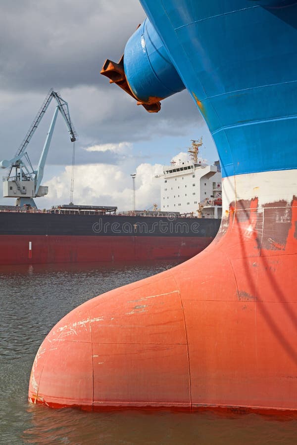 Ship stock image. Image of seaway, grab, crane, bulb - 40613713