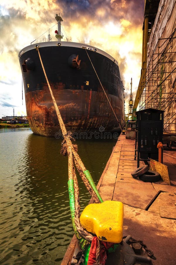 Ship bow at sunrise stock image. Image of shipper, poland - 81583261
