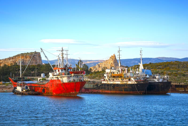 Ship-breaker stock photo. Image of business, break, greece - 89639162