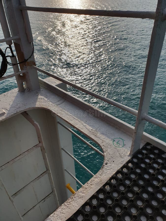 Ship Bridge Wheel House Blue Seas Water Stock Image - Image of house ...