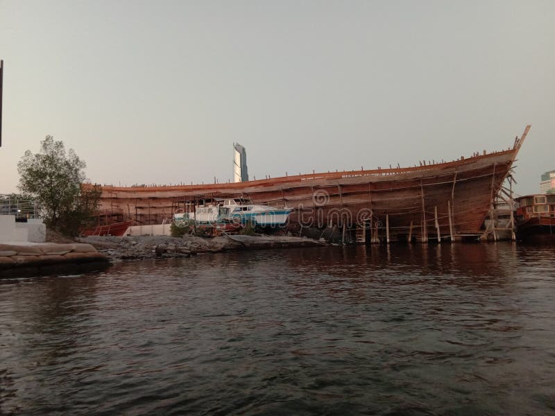 Ship Building at Creek Dubai UAE Stock Image - Image of dubai, ship ...
