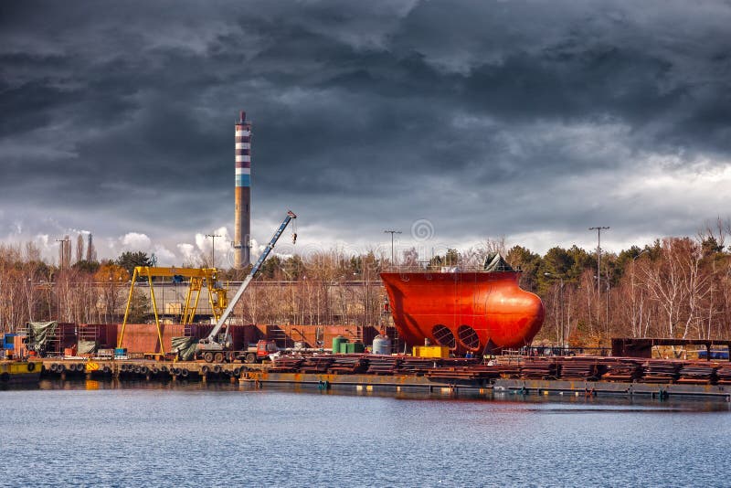 Ship building stock photo. Image of transportation, scaffolding - 36770586