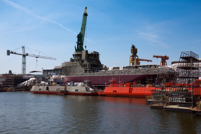 Ship Building, Ship Repair... Stock Image - Image of dock, freight ...