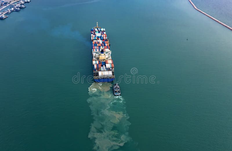 Ship of Business Logistics Cargo Concept and the Map Global Partner ...