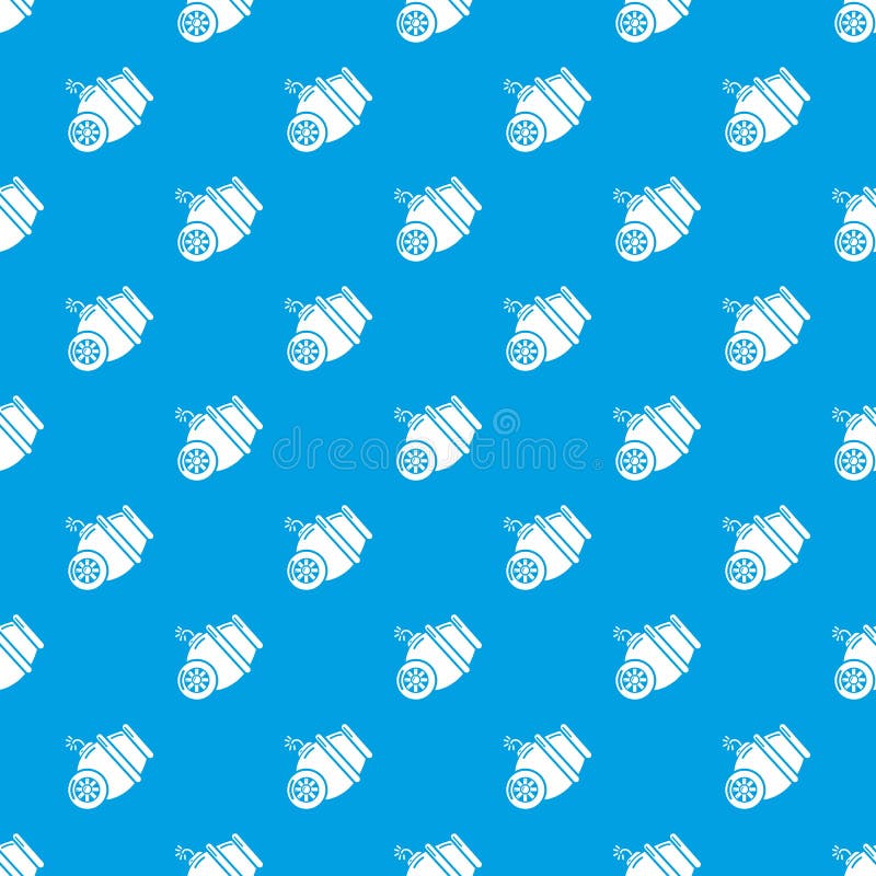 Ship Cannon Pattern Vector Seamless Blue Stock Vector - Illustration of ...