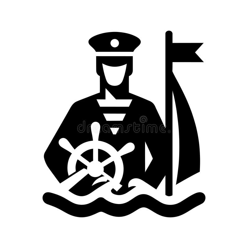 Ship Captain Badge. Vector Graphics Stock Vector - Illustration of ...