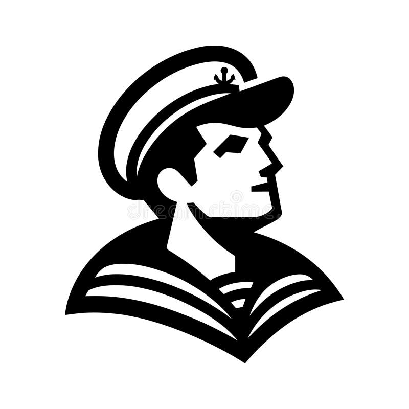 Ship Captain Badge. Vector Graphics Stock Vector - Illustration of ...