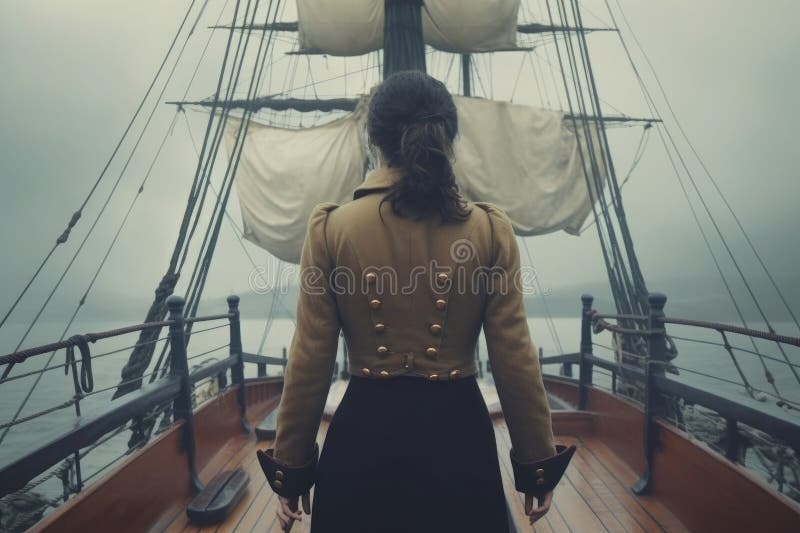 Woman Captain Sea Ship Stock Illustrations – 397 Woman Captain Sea Ship ...
