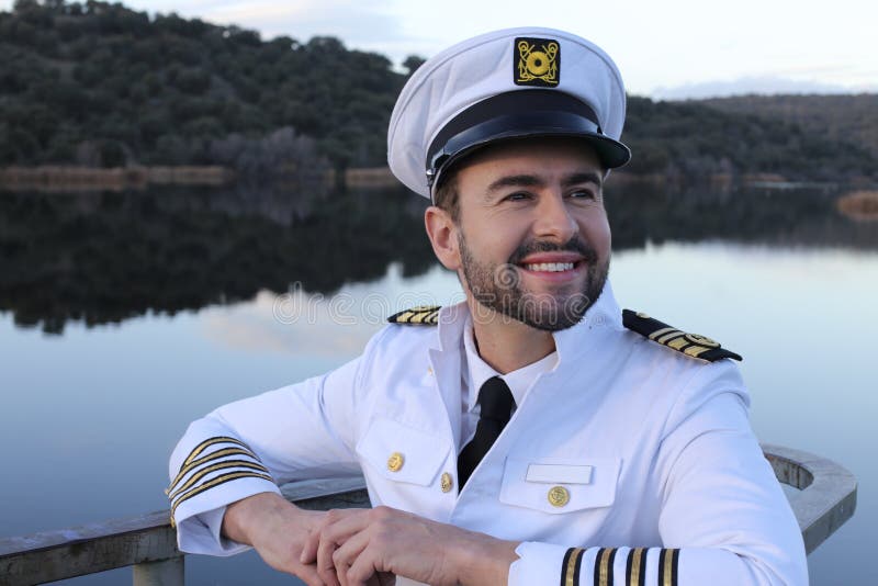 Ship Captain with Elegant Uniform Stock Image - Image of command ...