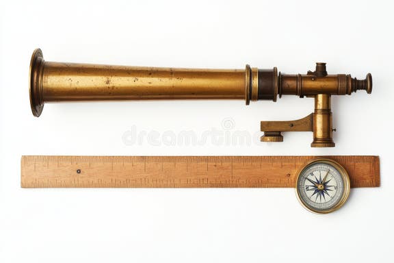 The Ship Captain S Crucial Navigational Tools, Consisting of a Compass ...