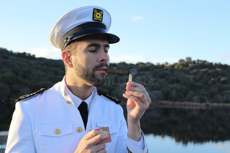 Ship Captain Taking a Break Stock Photo - Image of navigation, lighting ...