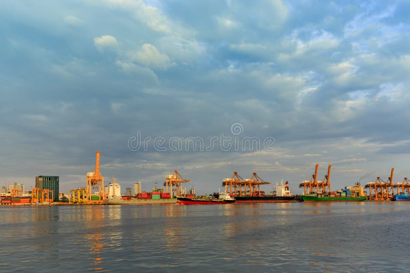 Ship Cargo Containers and Bulk Cargo Ship To Harbor Freight and Yellow ...