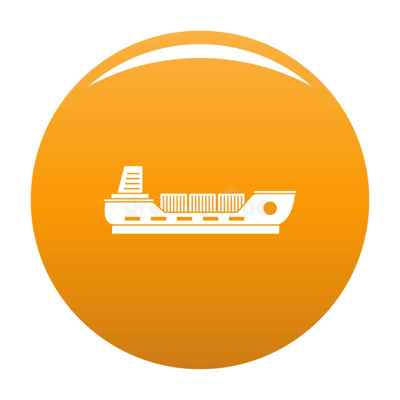 Cargo Ship Icon, Flat Style Stock Vector - Illustration of fisherman ...