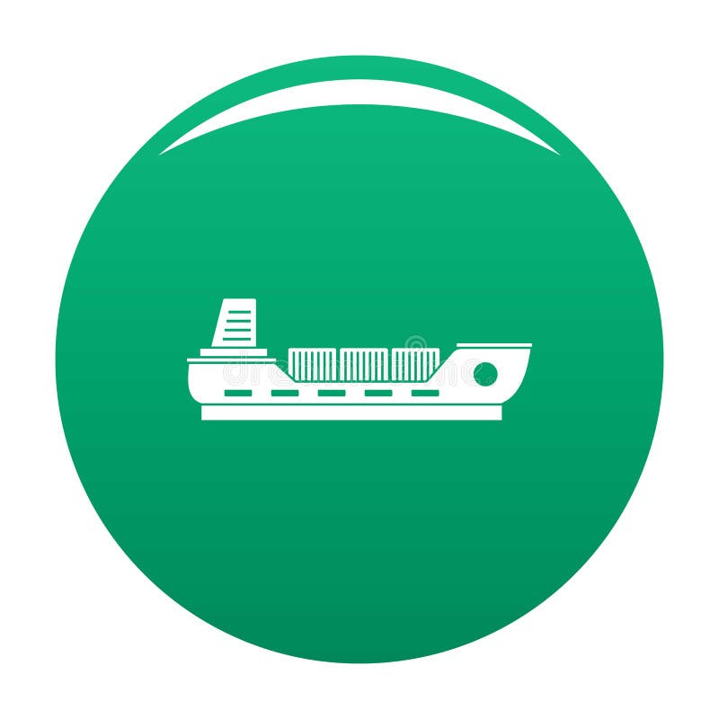 Ship Cargo Icon Vector Green Stock Vector - Illustration of digital ...