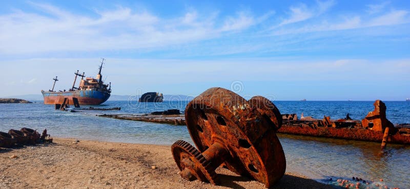 Ship Cemetery from an Open Place Stock Image - Image of cemetery ...
