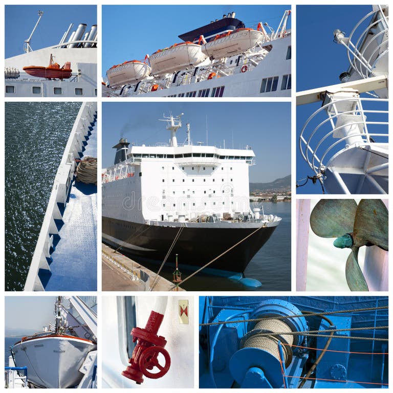 Ship collage stock photo. Image of safe, sailboat, close - 19977410