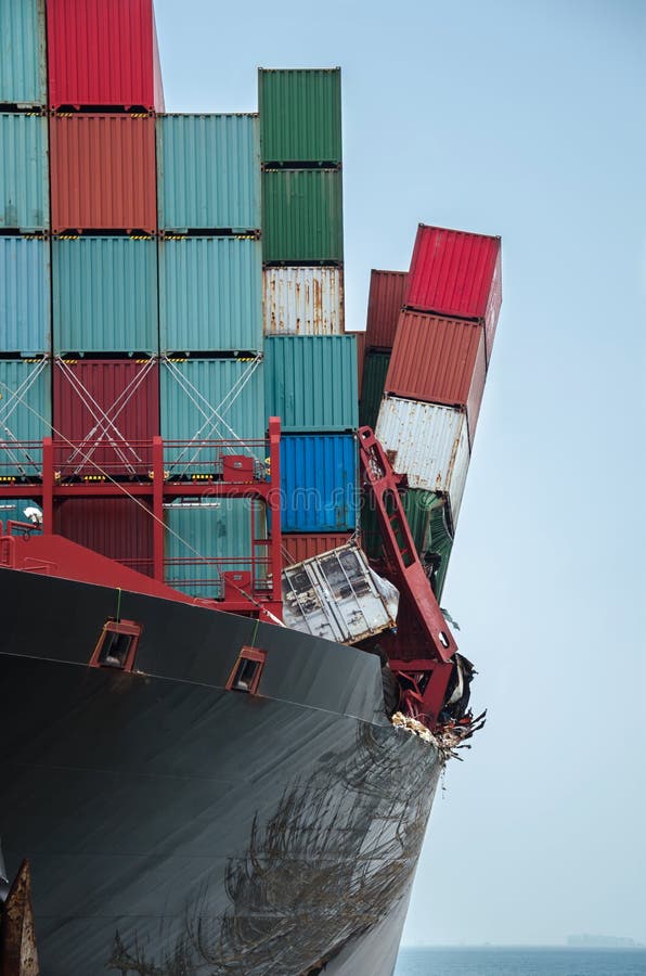 Ship after collision editorial image. Image of hawse - 117164975