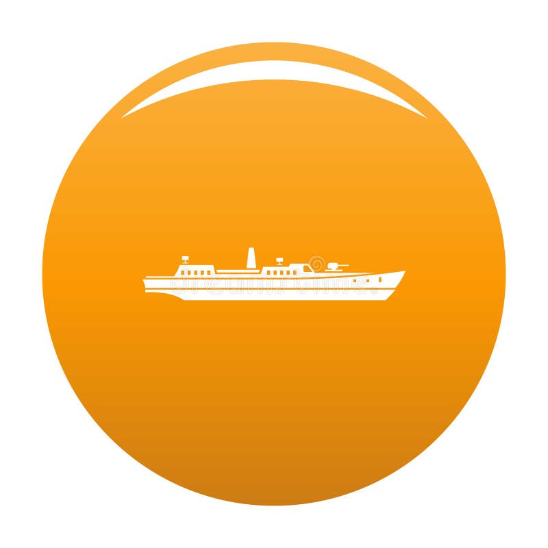 Ship Combat Icon Vector Orange Stock Vector - Illustration of ...