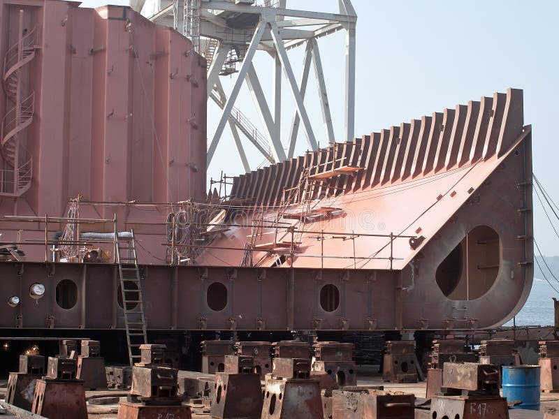 Ship construction stock photo. Image of shell, dockyard - 27286002
