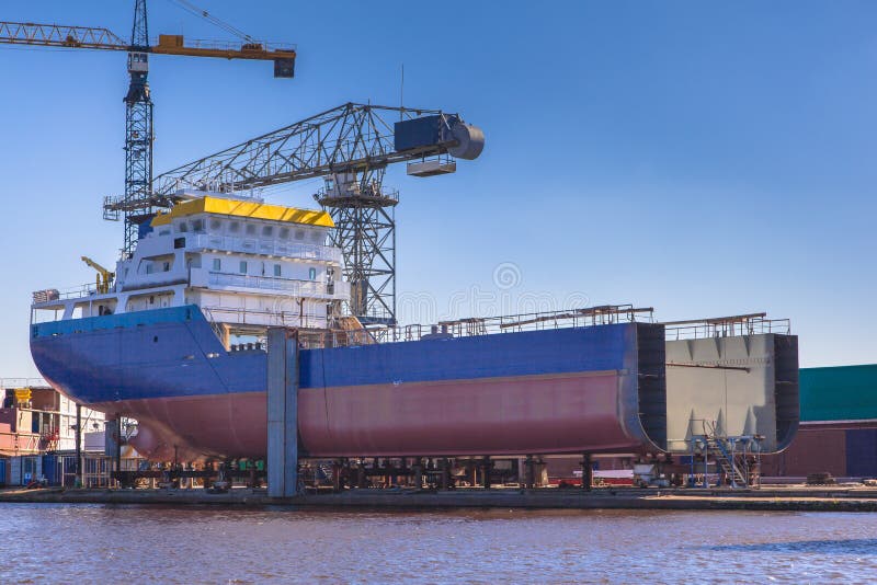 Ship in Construction stock photo. Image of hull, welding - 21253782