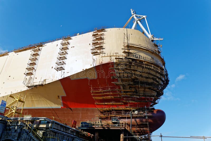 Ship construction stock photo. Image of shell, dockyard - 27286002