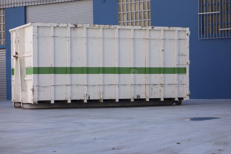 Ship Container at the Gate of a Factory Stock Photo - Image of carrier ...