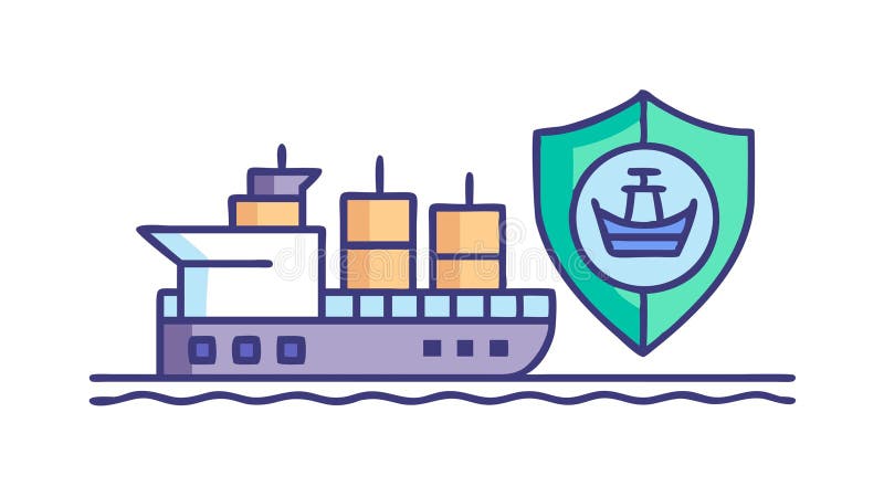 Ship Container Security, Vector Design Generative AI Stock Vector ...